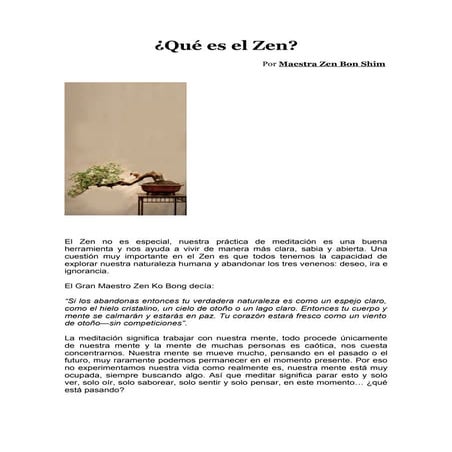 Qué es el zen | DOC