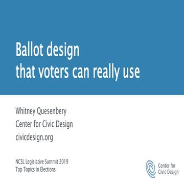 Ballot design best practices