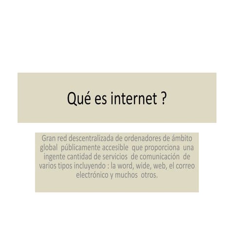 Qué es internet | PPTX