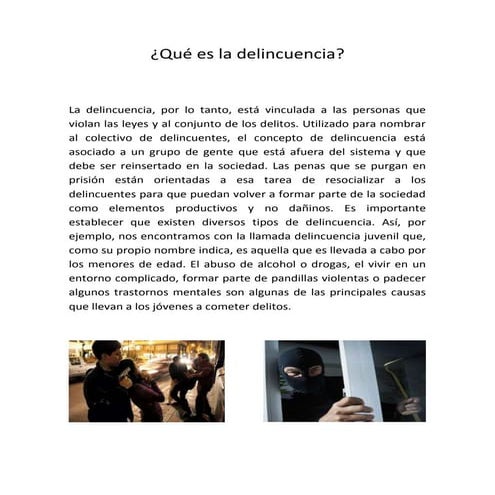 Qué es la delincuencia
