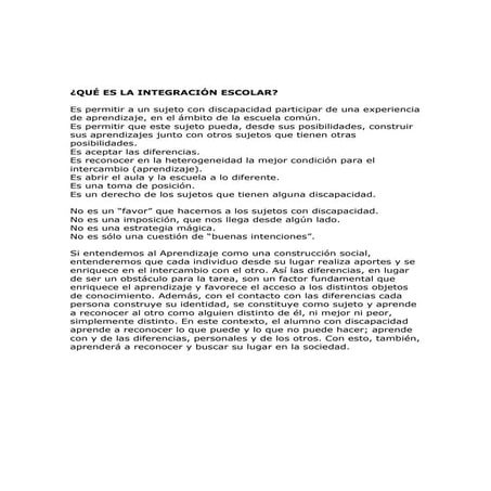 Integración escolar | PPT