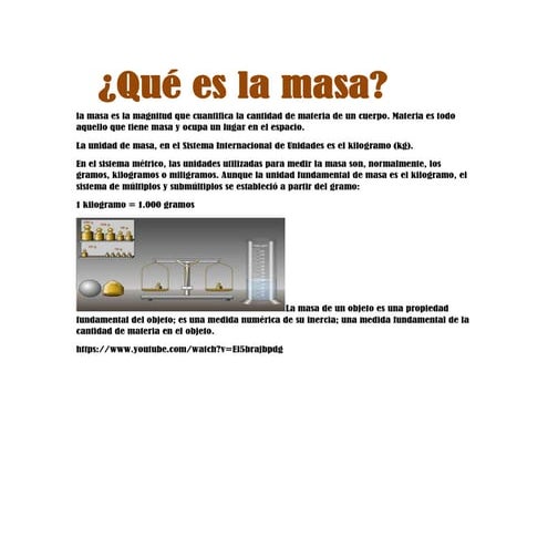 Qué es la masa | PPTX