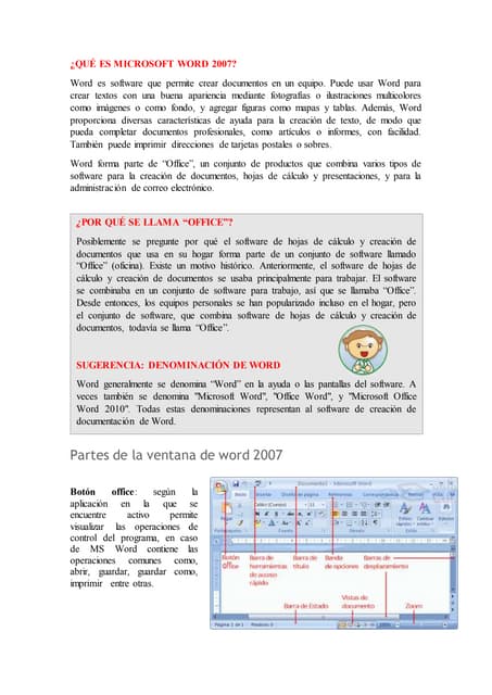 Elementos de la ventana de word | PPT