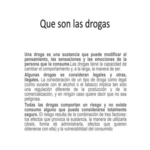 Que son las drogas | PPTX