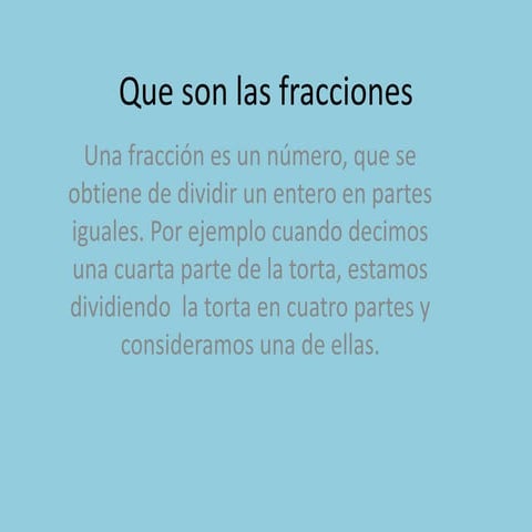 Que son las fracciones | PPTX
