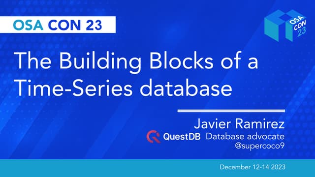 Questdb The Building Blocks Of A Fast Open Source Time Series Database Ppt