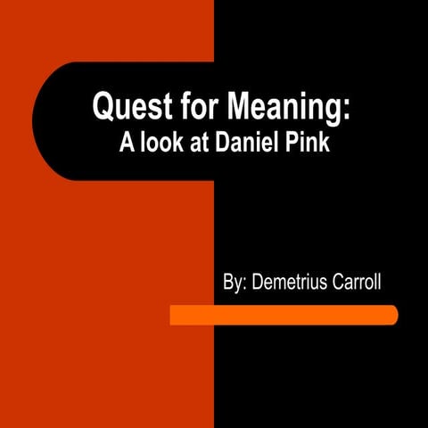 Quest for meaning | PPT