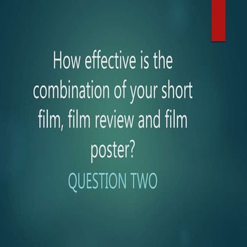 Media Evaluation Question Two Answer | PPT
