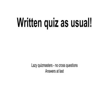 Short General Quiz | PPTX