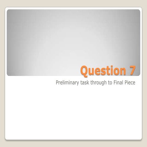 Question 7 | PPT