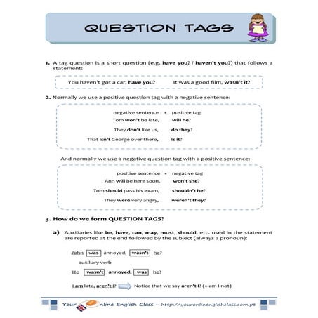 Question tags | PDF