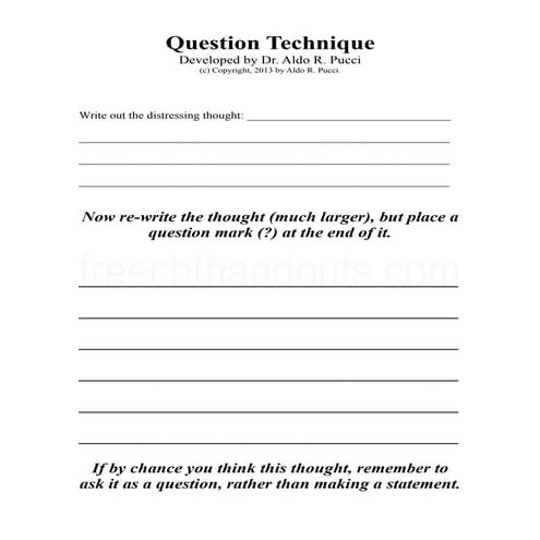 Question technique cbt | PDF