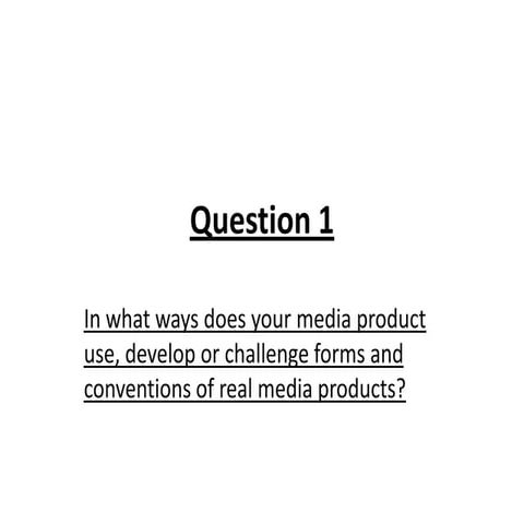 Question 1 | PPT