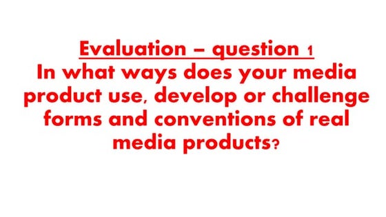 College Media Evaluation | PPT