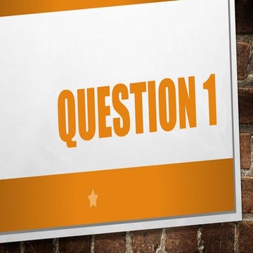Question 1 evaluation | PPT