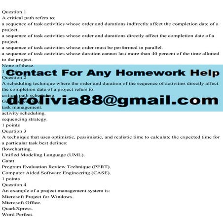 Question 1A critical path refers toa sequence of task activitie.pdf