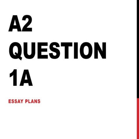 Question 1 a essay plans | PPTX