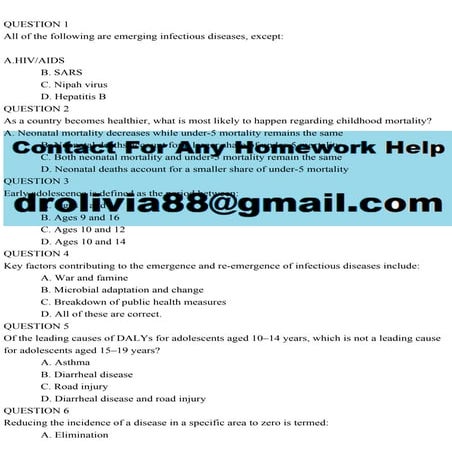 1. All of the following are emerging infectious diseases, exceptA.pdf