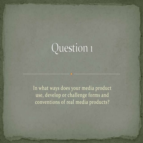 Question 1 Eval(Media 1D) | PPTX | Music | Entertainment
