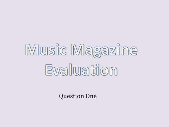 Evaluation question1 | PPT
