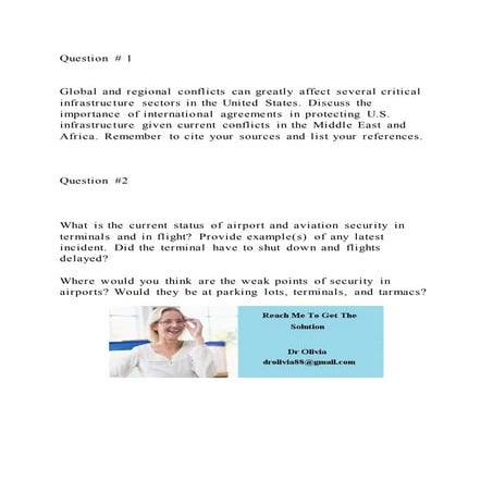 Question # 1Global and regional conflicts can greatly affect s | DOCX
