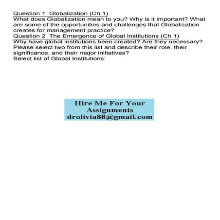 Question 1 Globalization Ch 1 What does Globalization me.pdf | Business ...