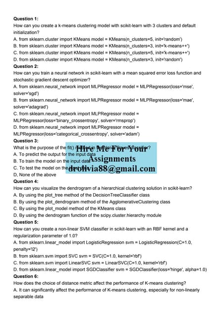 Question 1 How Can You Create A Kmeans Clustering Model Wi Pdf