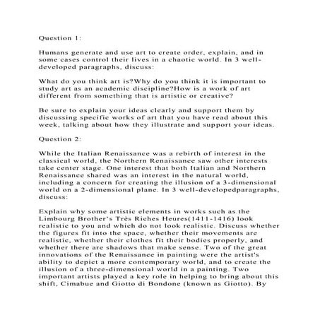 Renaissance vs. medieval art lesson handout | DOC