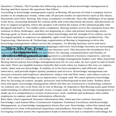 Question 1 (Marks 70) Consider the following case study about knowl.pdf
