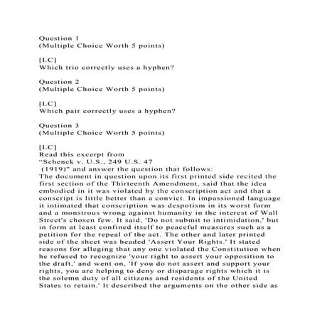 Question 1 (Multiple Choice Worth 5 points)[LC]Which trio co.docx