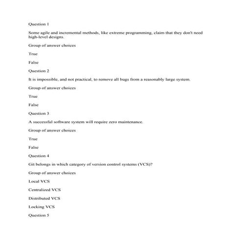 Question 1 Some agile and incremental methods- like extreme programmi.pdf