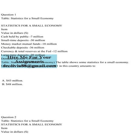 Question 1Table Statistics for a Small EconomySTATISTICS .pdf