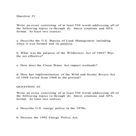 Question #1Write an essay consisting of at least 550 words add | PDF