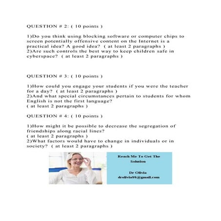 QUESTION # 2 ( 10 points )1)Do you think using blocking softwar.docx