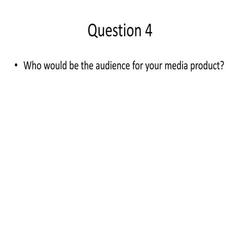 Evaluation question 4 who would be the audience for your media product (customer profile) | PDF