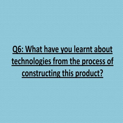 Question 6 | PPT