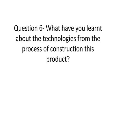 Question 6 | PPT