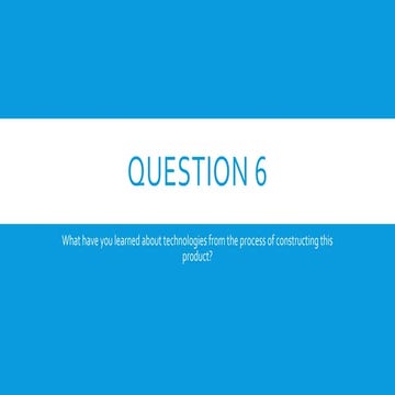 Question 6 | PPT