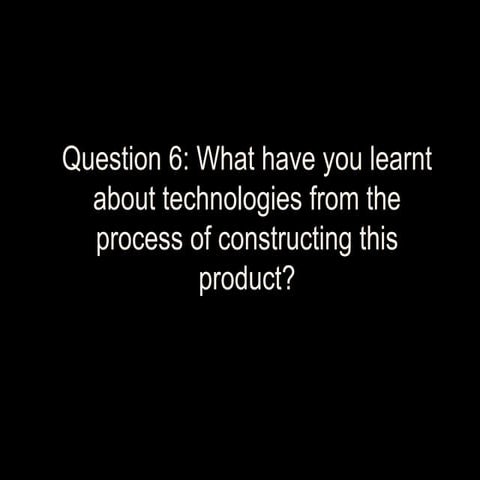 Question 6 | PPT