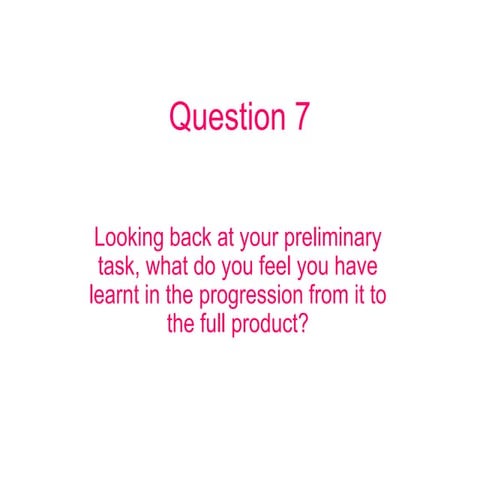 Question 7 | PPTX