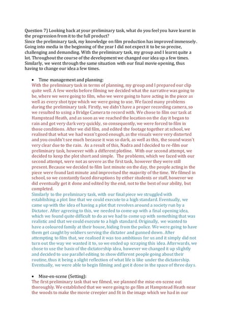 Progressive Evaluation | DOC | Video Production | Content Production