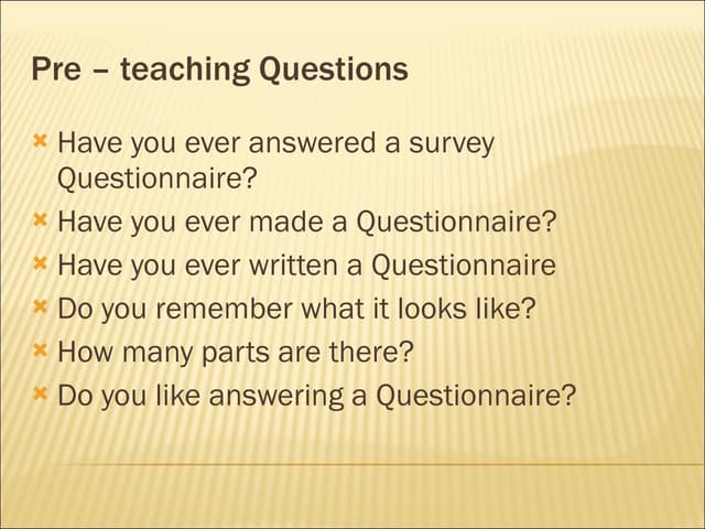 Questionnaire designing in a research process