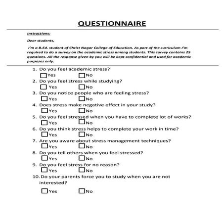 ACADEMIC STRESS | PDF