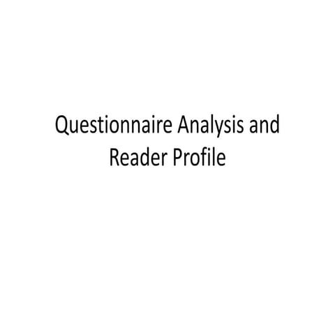 Questionaire analysis | PPT
