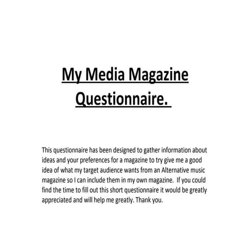 Questionairre | PPT