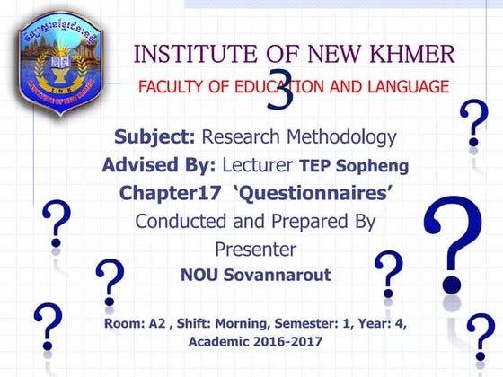 PRESENTING RESEARCH METHODOLOGY POWERPOINT PRESENTATION | PPT