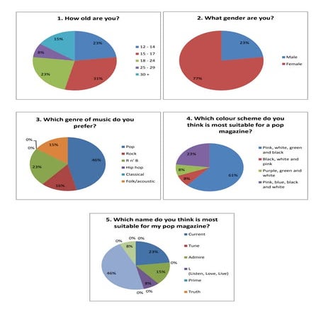 Questionnaire results | DOCX | Contemporary Hits/Pop/Top 40 | Music