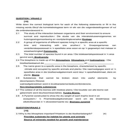 Question biosphere | DOCX