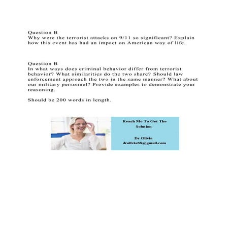 Question BWhy were the terrorist attacks on 911 so significant.docx