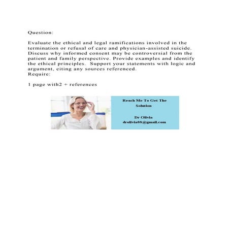 Question Evaluate the ethical and legal ramifications involve.docx ...